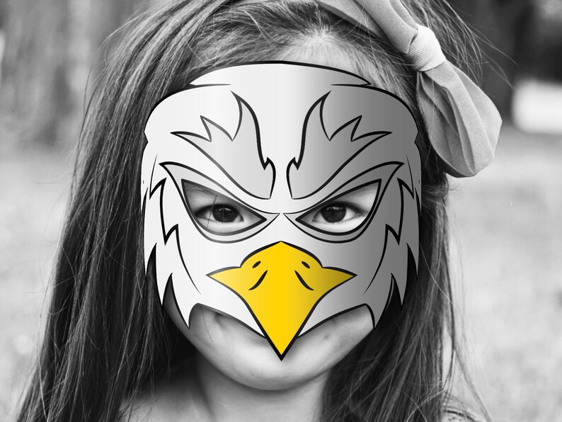 Eagle Masks Printable Color Coloring Paper DIY for Kids and - Etsy