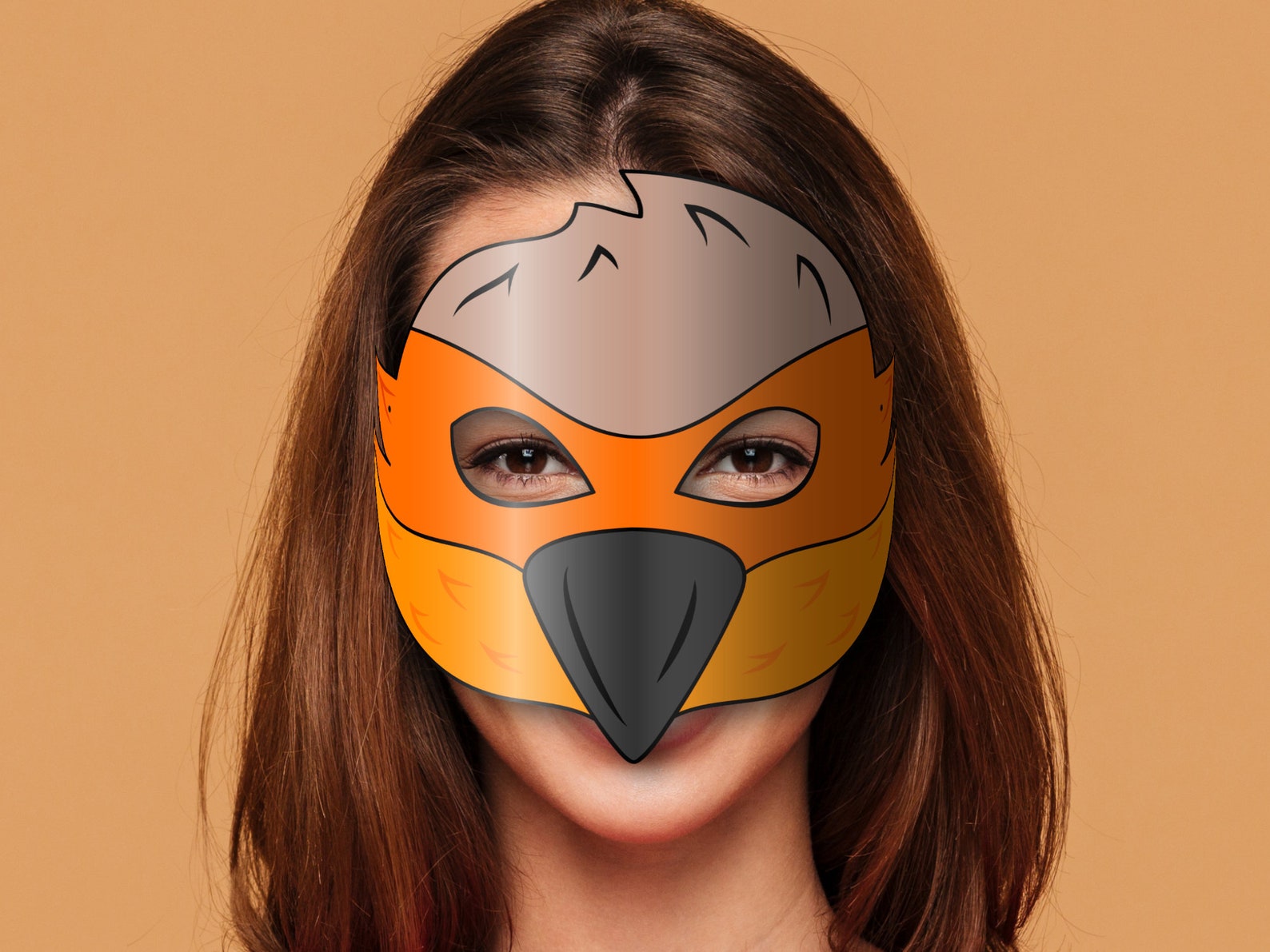 Bird Mask Printable, Paper DIY for Kids and Adults. PDF Template ...