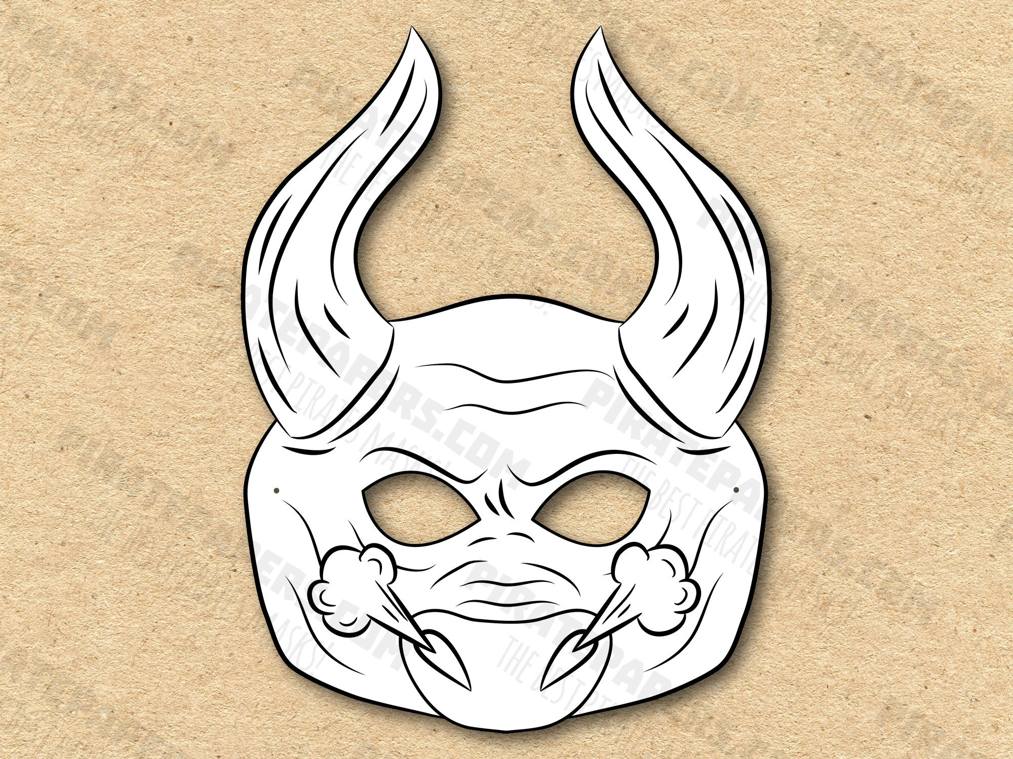 Minotaur Masks Printable Color Coloring, Paper DIY for Kids and Adults ...