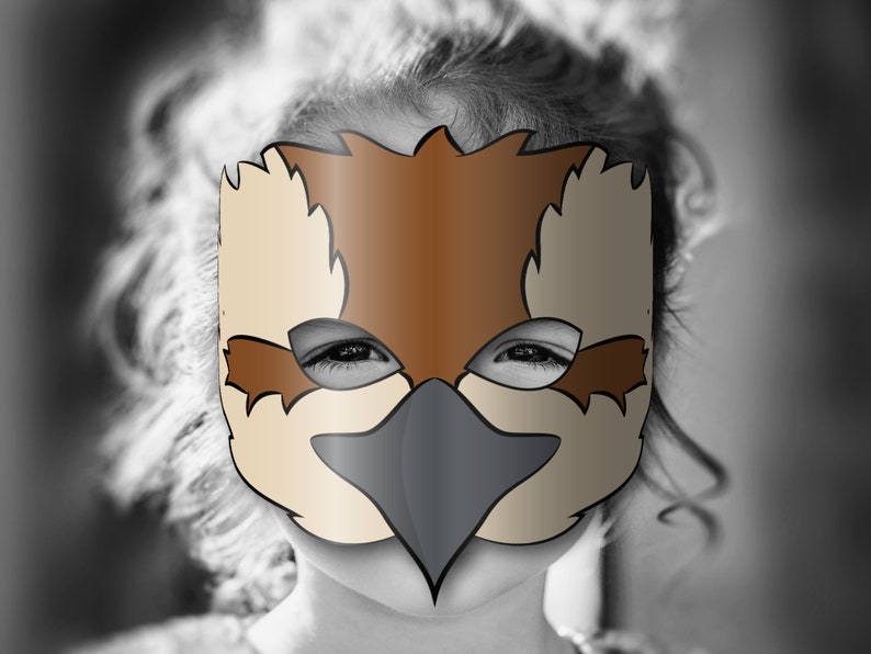 Bird Kookaburra Mask Printable Paper DIY for Kids and Adults. - Etsy