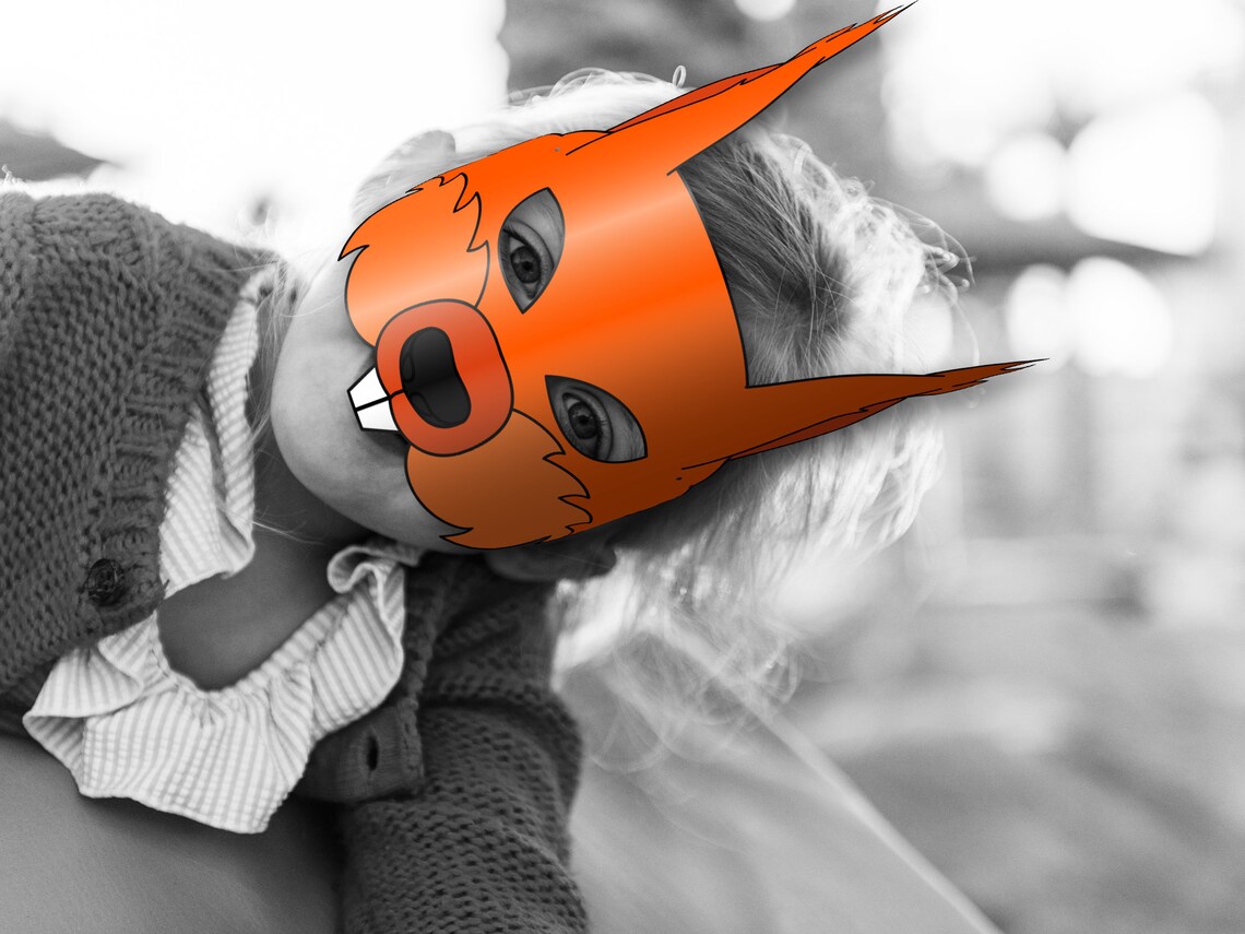 Squirrel Mask Printable Paper DIY for Kids and Adults. PDF - Etsy