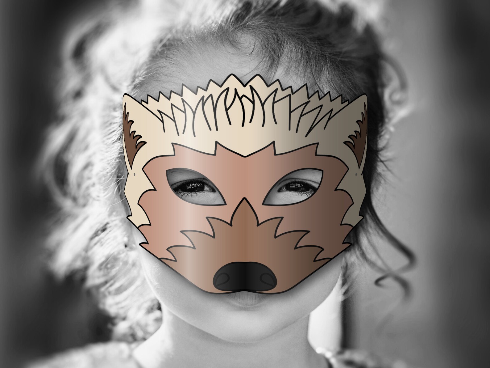 Hedgehog Mask Printable Paper DIY for Kids and Adults. PDF - Etsy