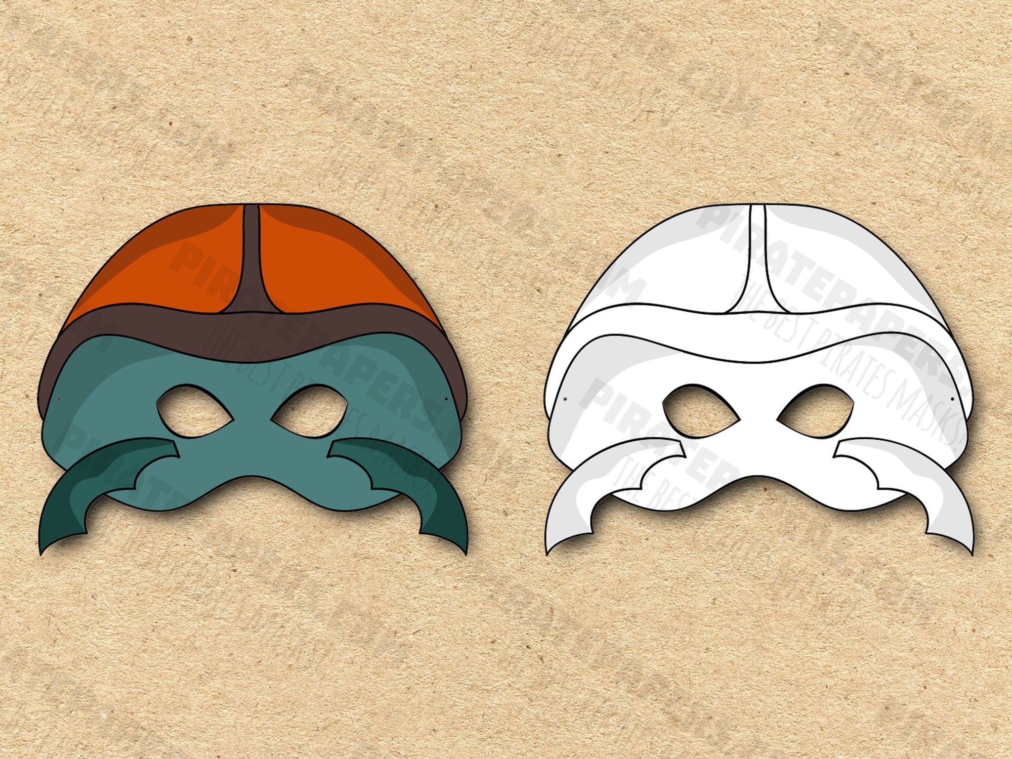Beetle Masks Printable Color Coloring, Paper DIY for Kids and Adults ...
