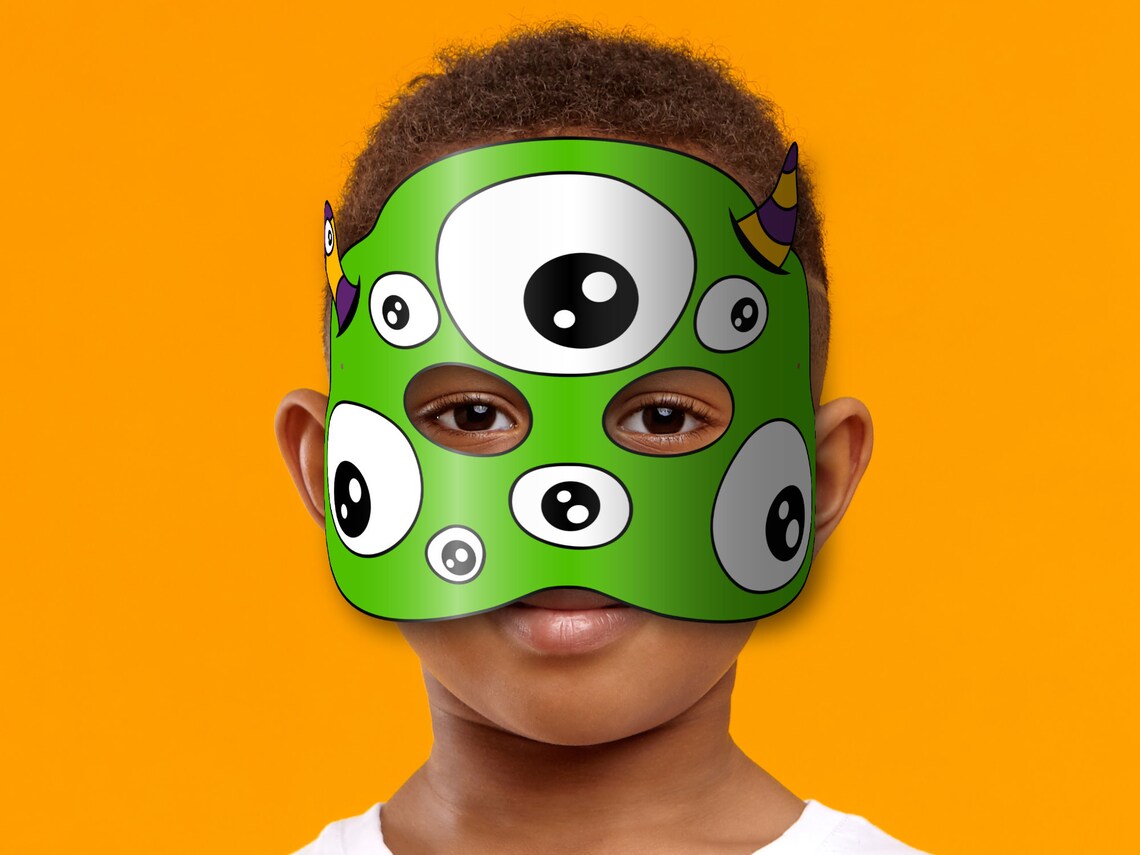 Monster 6 Mask Printable Paper DIY for Kids and Adults. PDF - Etsy