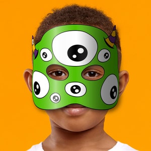 Monster #6 Mask Printable, Paper DIY for Kids and Adults. PDF Template ...