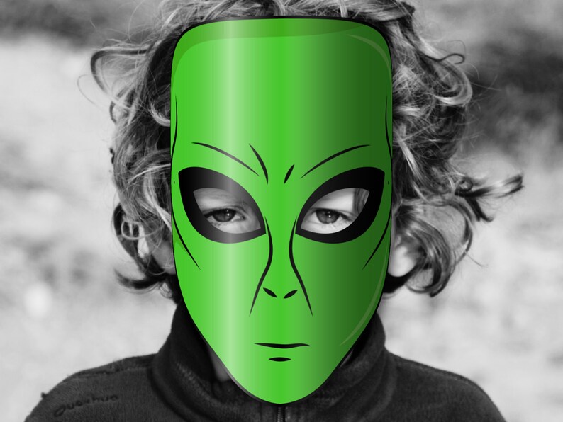 Alien Masks Printable Color Coloring Paper DIY for Kids and - Etsy