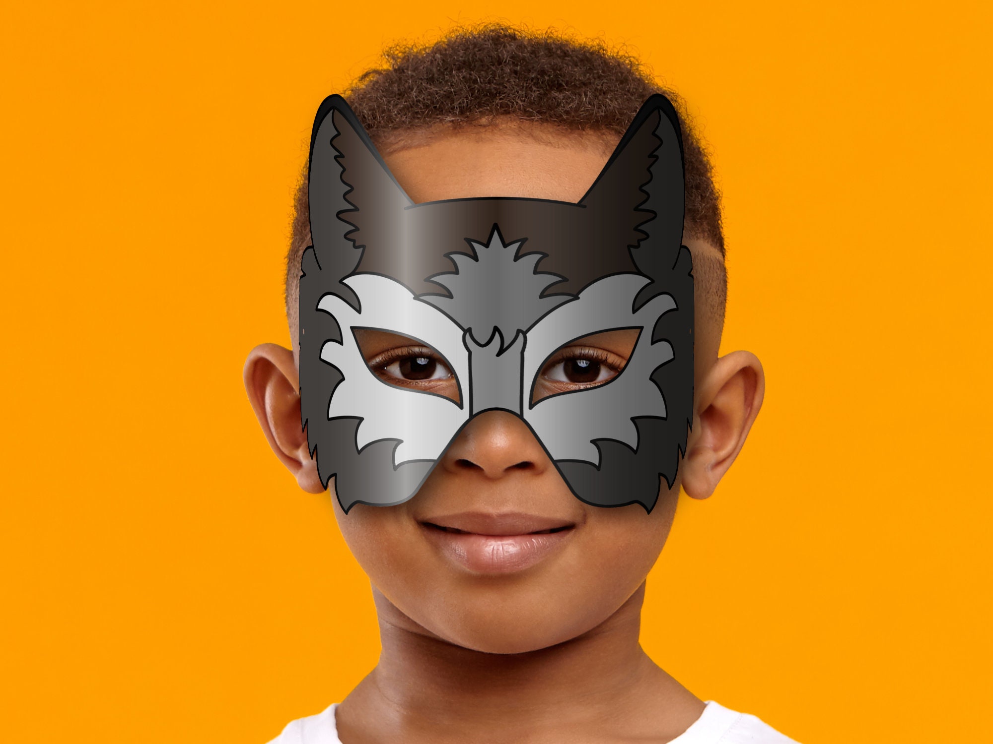 Wolf Mask Printable, Paper DIY for Kids and Adults. PDF Template ...