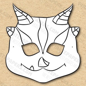 Dragons Masks Printable Coloring, Evil Dragon, Chinese Dragon, Kind ...