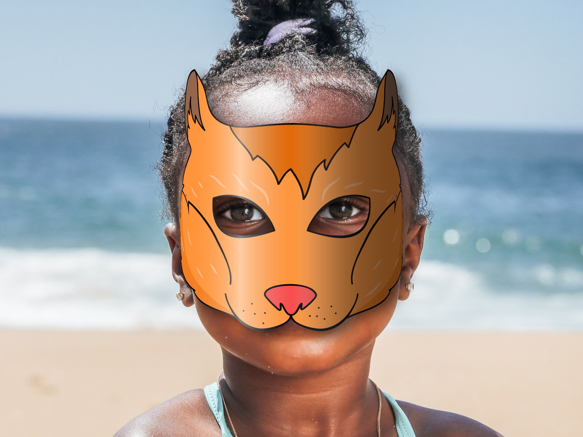 Hamster Mask Printable, Paper DIY for Kids and Adults. PDF Template ...