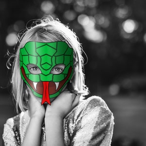 Snake Mask Printable Paper DIY for Kids and Adults. PDF - Etsy