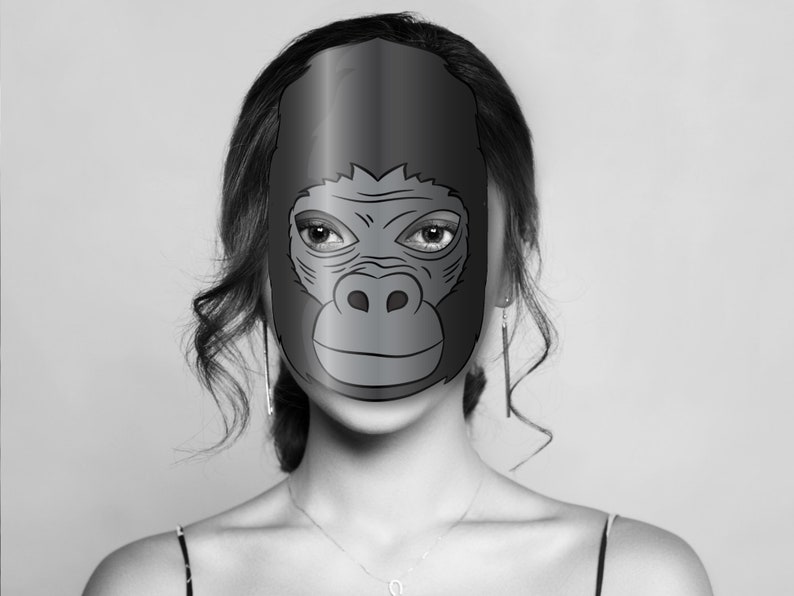 Gorilla Mask Printable Paper DIY for Kids and Adults. PDF - Etsy