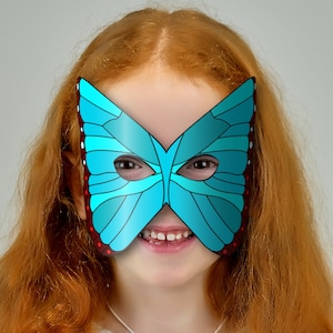 Butterfly Mask Printable Blue Morpho, Paper DIY for Kids and Adults ...