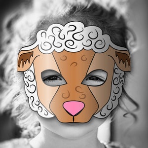 Sheep Mask Printable Paper DIY for Kids and Adults. PDF - Etsy