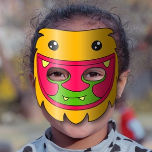 Monster #5 Mask Printable, Paper DIY for Kids and Adults. PDF Template ...