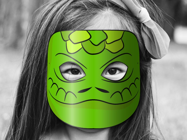 Lizard Mask Printable Paper DIY for Kids and Adults. PDF - Etsy