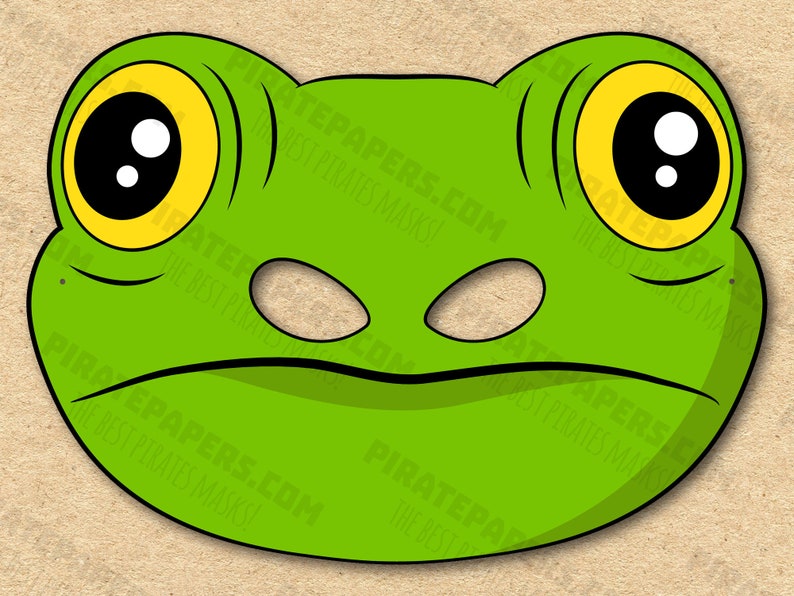 Frog Masks Printable Color Coloring Paper DIY for Kids and - Etsy