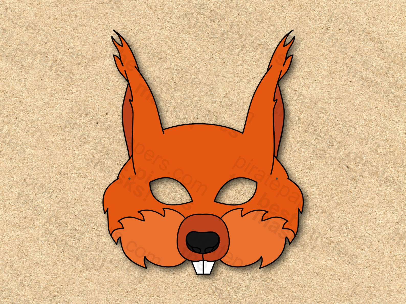 Squirrel Mask Printable Paper DIY for Kids and Adults. PDF - Etsy