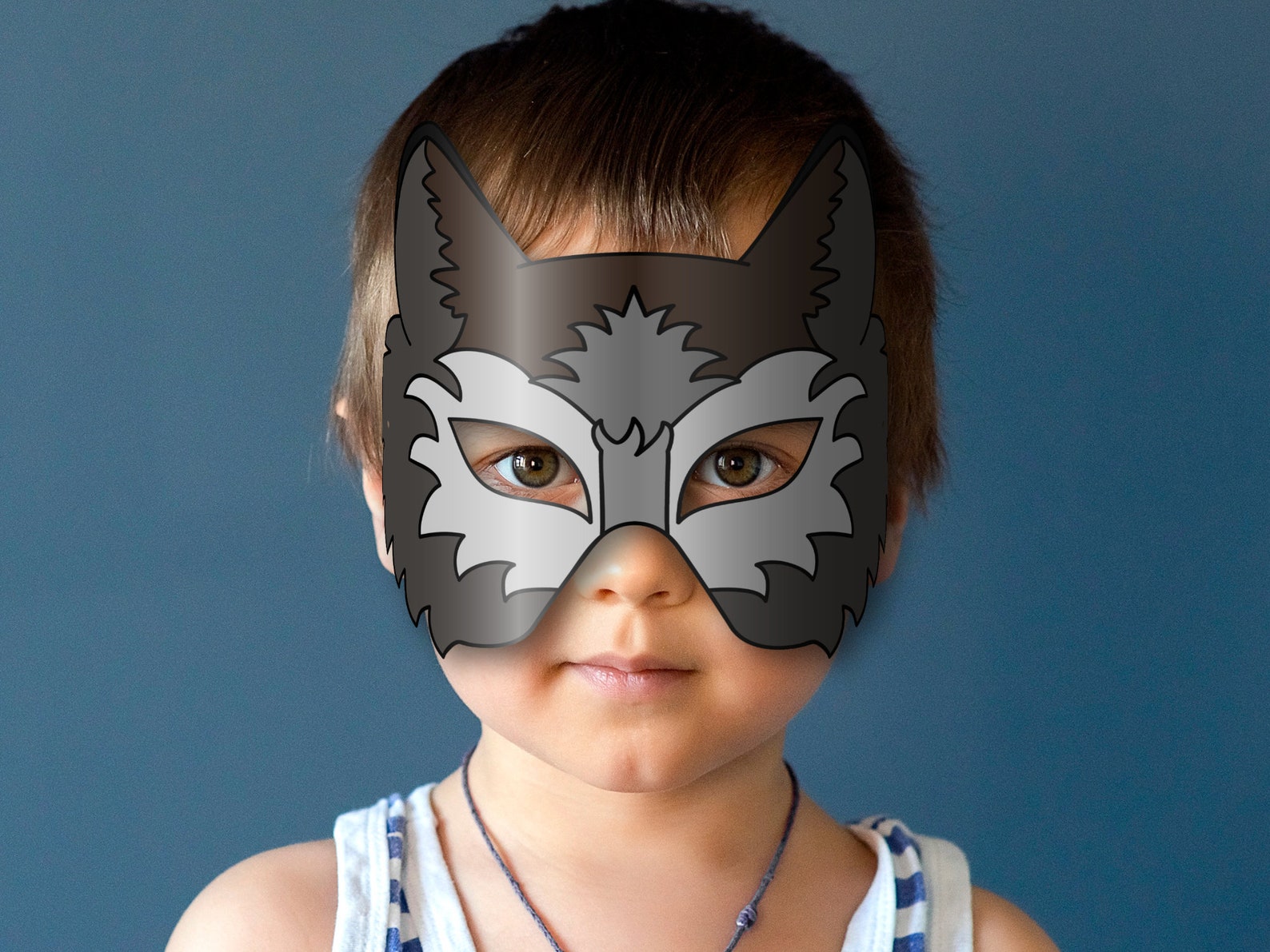 Wolf Mask Printable, Paper DIY for Kids and Adults. PDF Template ...