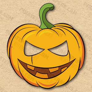 Pumpkin Masks Printable Color + Coloring, Paper DIY for Kids and Adults ...