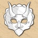 Dinosaurs Masks Printable Coloring, Velociraptor, T-rex, Triceratops ...