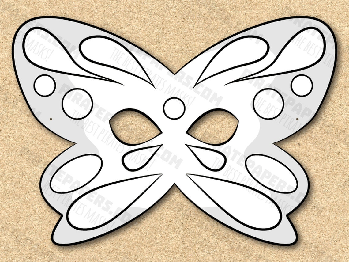 Bugs and Insects Masks Printable Coloring, Butterfly, Ant, Bee ...