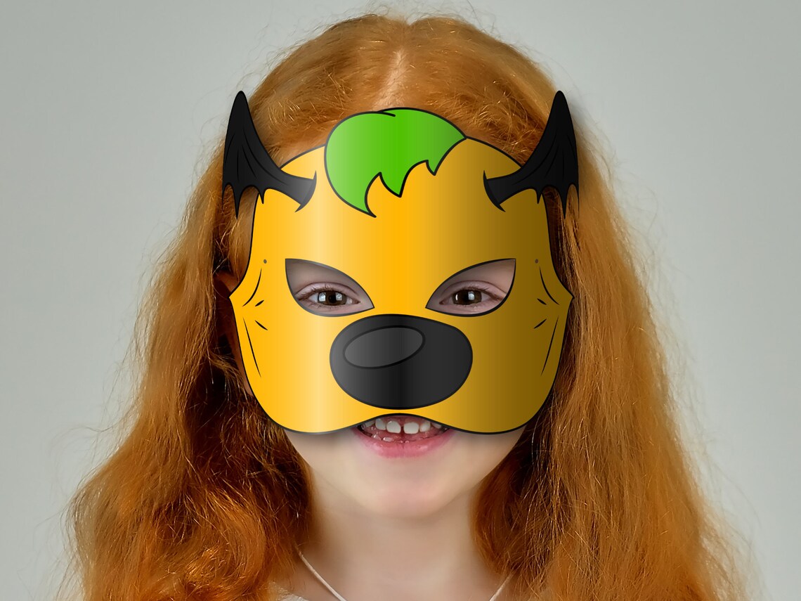 Monster 3 Mask Printable, Paper DIY for Kids and Adults. PDF Template ...