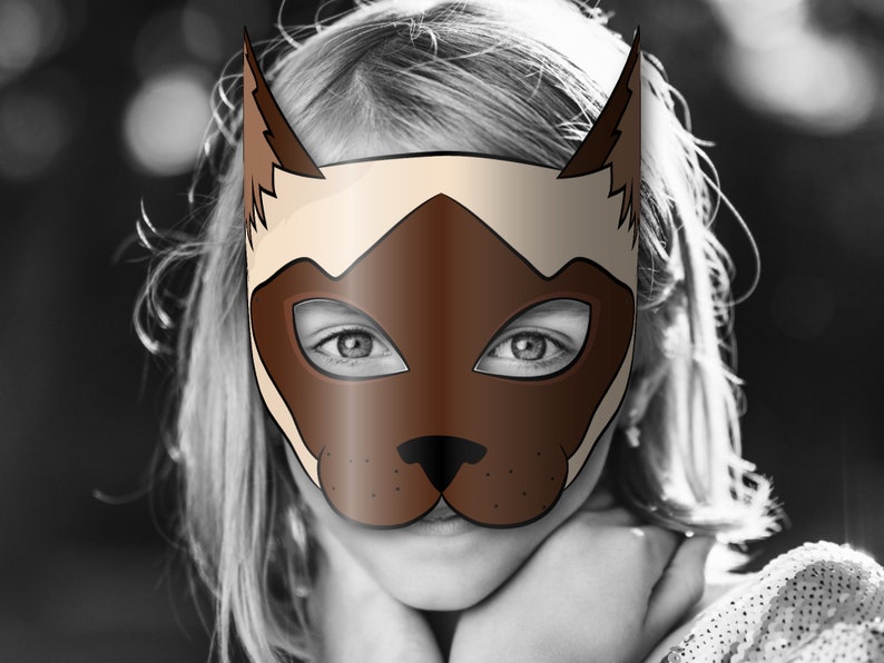 Cat Siamese Mask Printable Breed Paper DIY for Kids and - Etsy