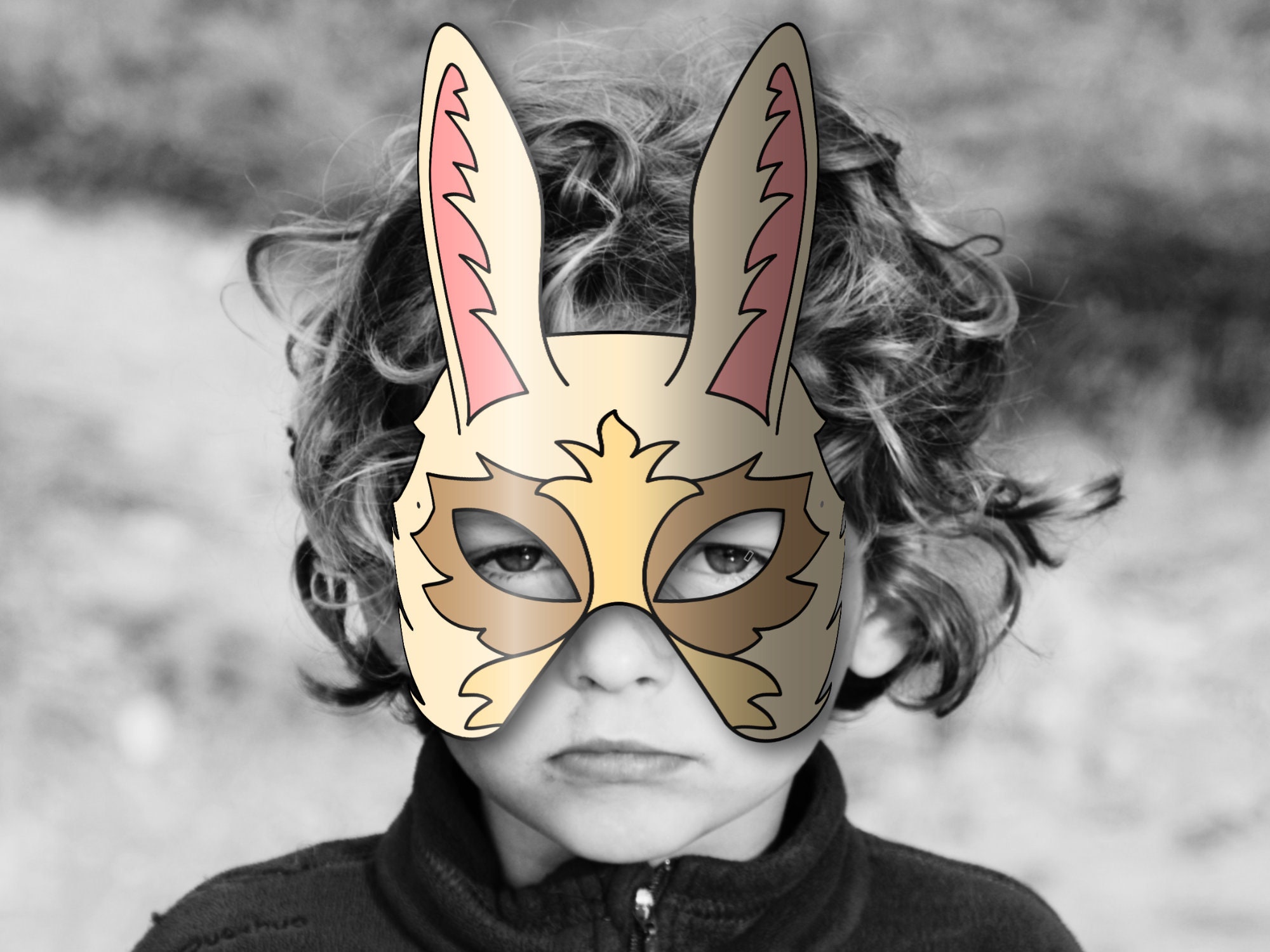 Bunny Mask Printable Paper DIY for Kids and Adults. PDF - Etsy Canada