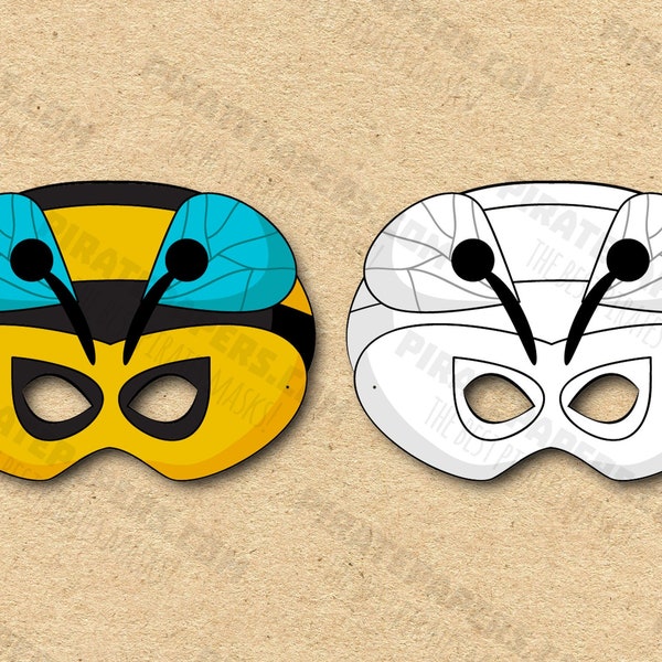 Paper Bee Coloring Mask - Etsy