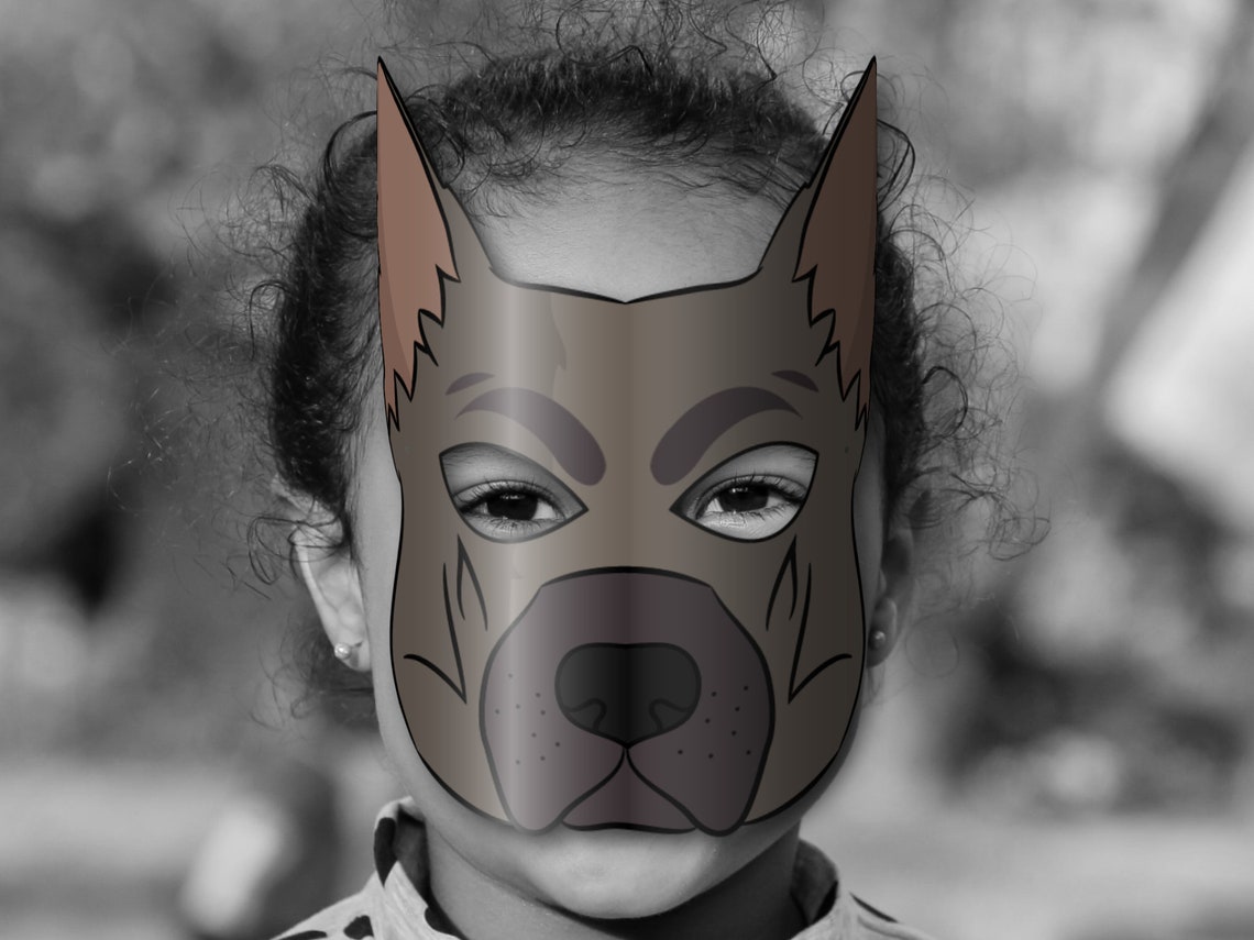 Dog German Shepherd Mask Printable Breed Paper DIY for Kids - Etsy