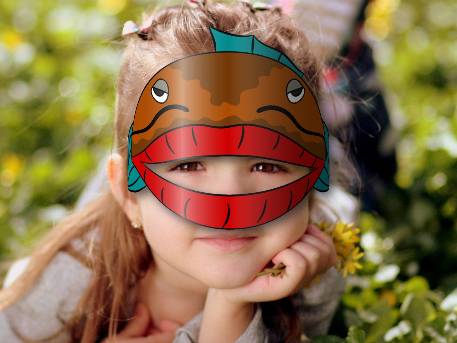 Catfish Mask Printable, Paper DIY for Kids and Adults. PDF Template ...