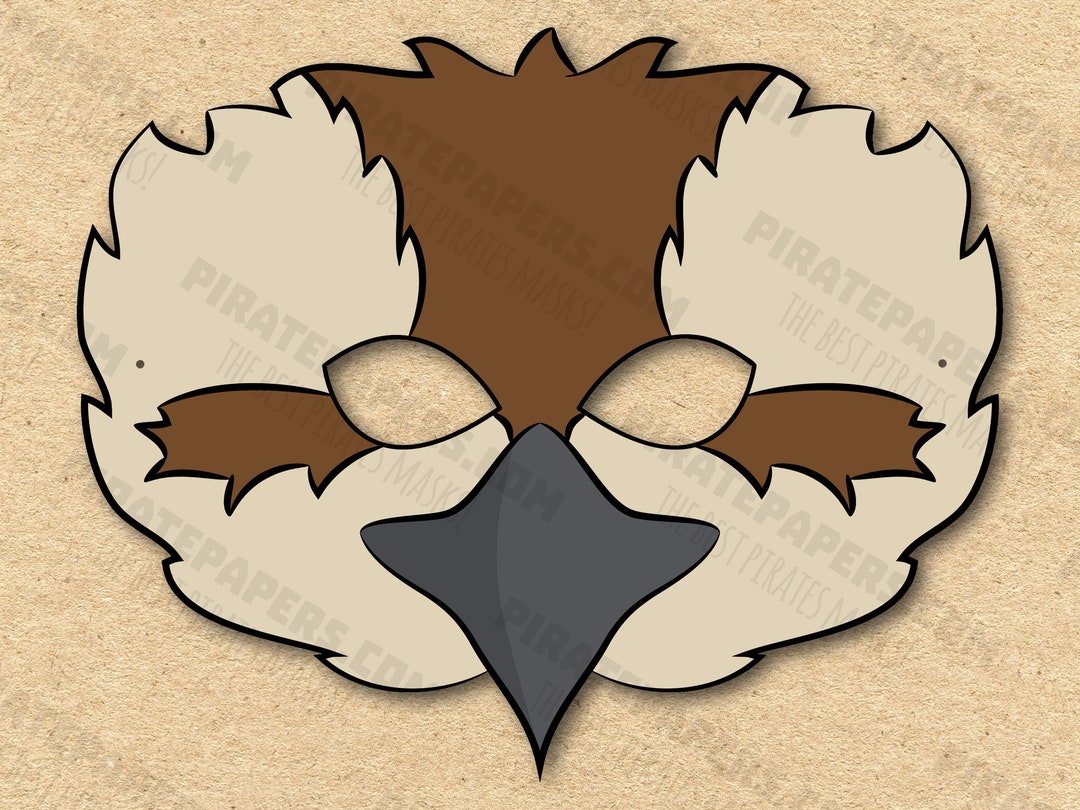 Bird Kookaburra Mask Printable, Paper DIY for Kids and Adults. PDF ...