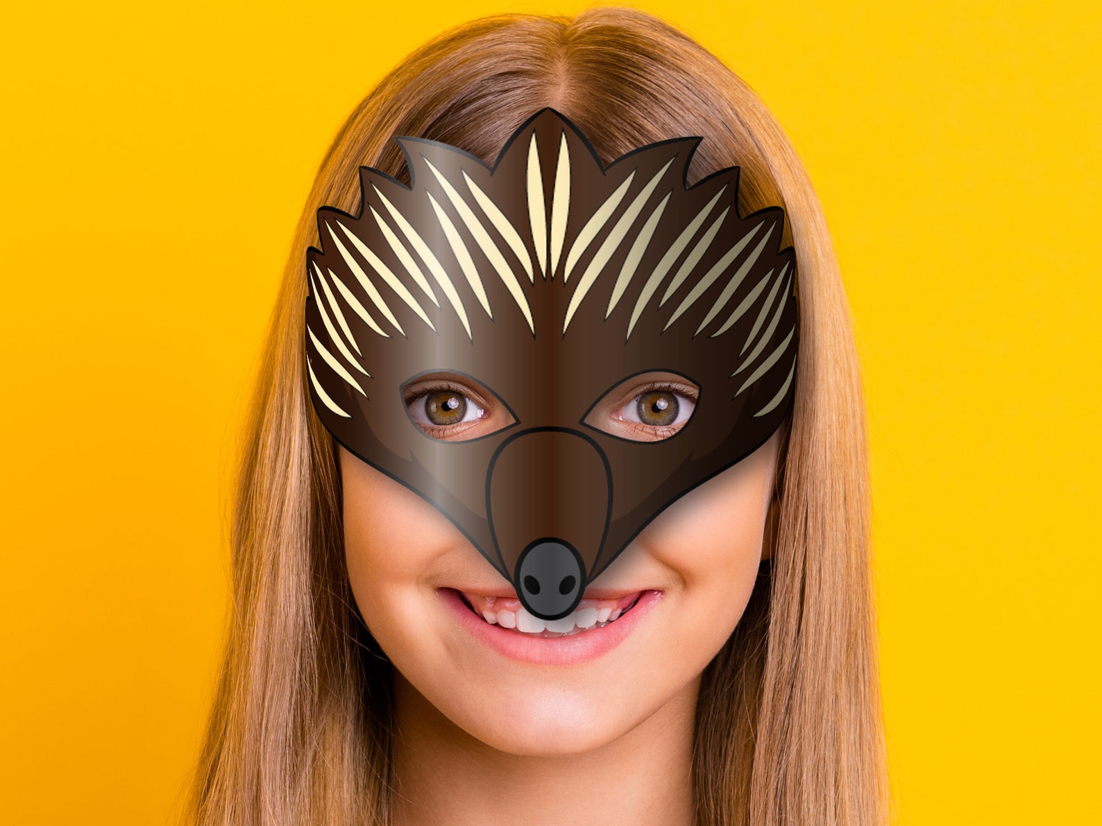 Echidna Mask Printable, Paper DIY for Kids and Adults. PDF Template ...