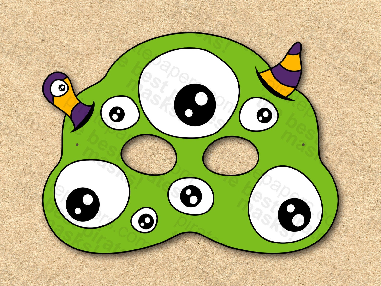 Monster 6 Mask Printable Paper DIY for Kids and Adults. PDF - Etsy