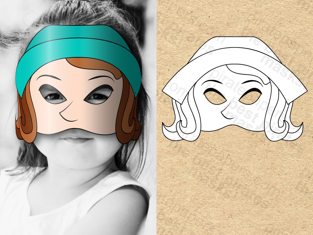 Mother Color Coloring Printable Mask little Red Riding - Etsy