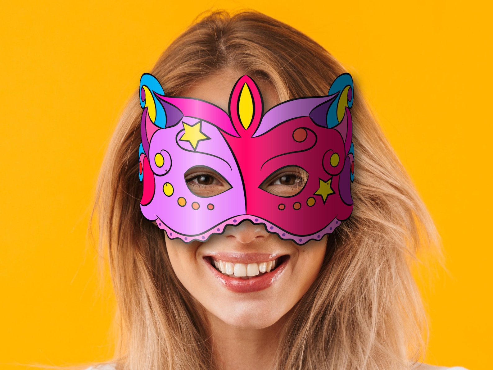 Fairy Mask Printable, Paper DIY for Kids and Adults. PDF Template ...