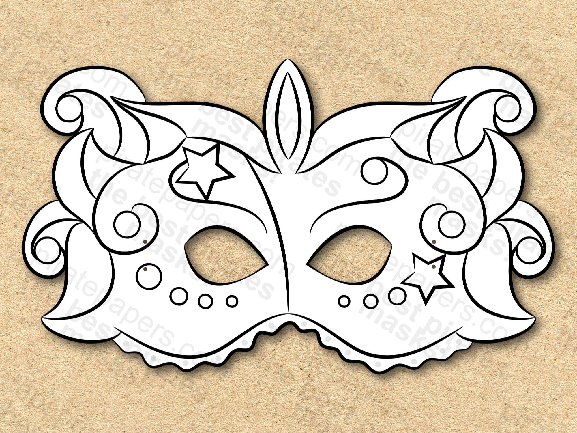 Fairy Mask Printable Coloring Paper DIY for Kids and Adults. - Etsy