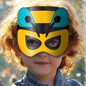 Bee Mask Printable, Paper DIY for Kids and Adults. PDF Template ...