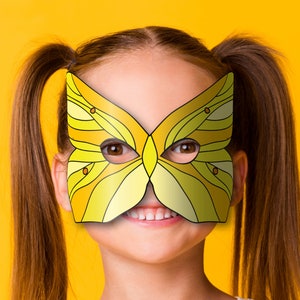 Butterfly Mask Printable Brimstone, Paper DIY for Kids and Adults. PDF ...