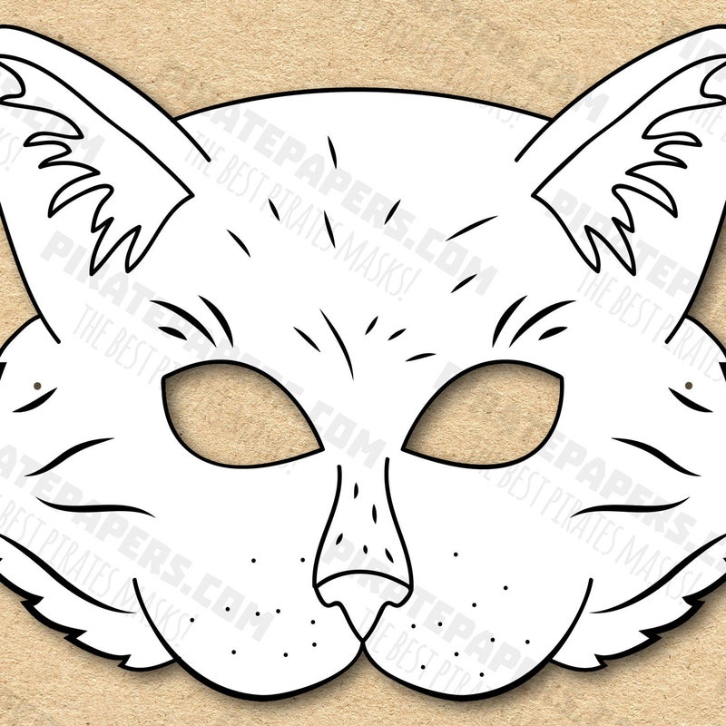 Cat Mask Printable - Etsy