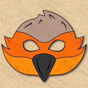 Bird Mask Printable Paper DIY for Kids and Adults. PDF - Etsy