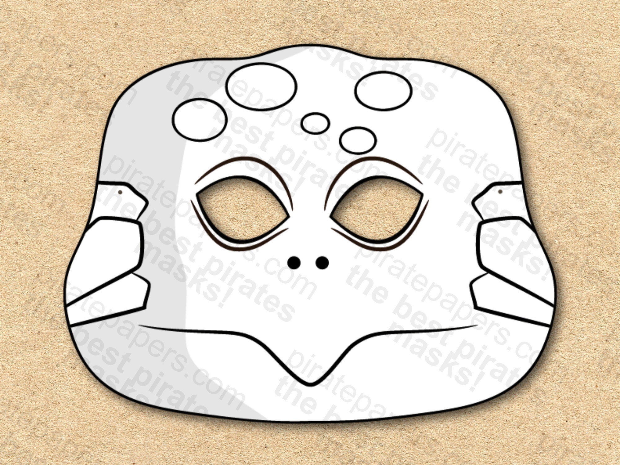 Turtle Mask Printable Coloring Paper DIY for Kids and Adults. - Etsy