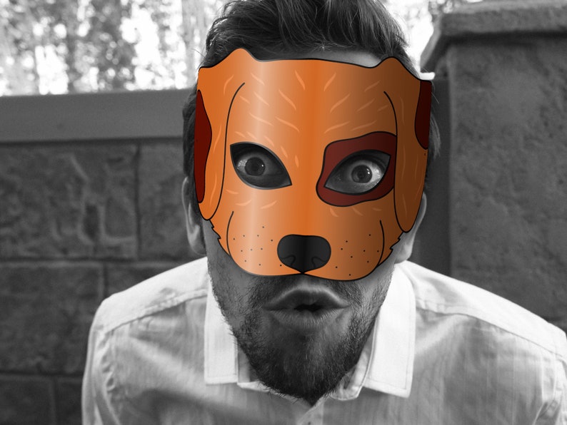 Dog Mask Printable Paper DIY for Kids and Adults. PDF - Etsy