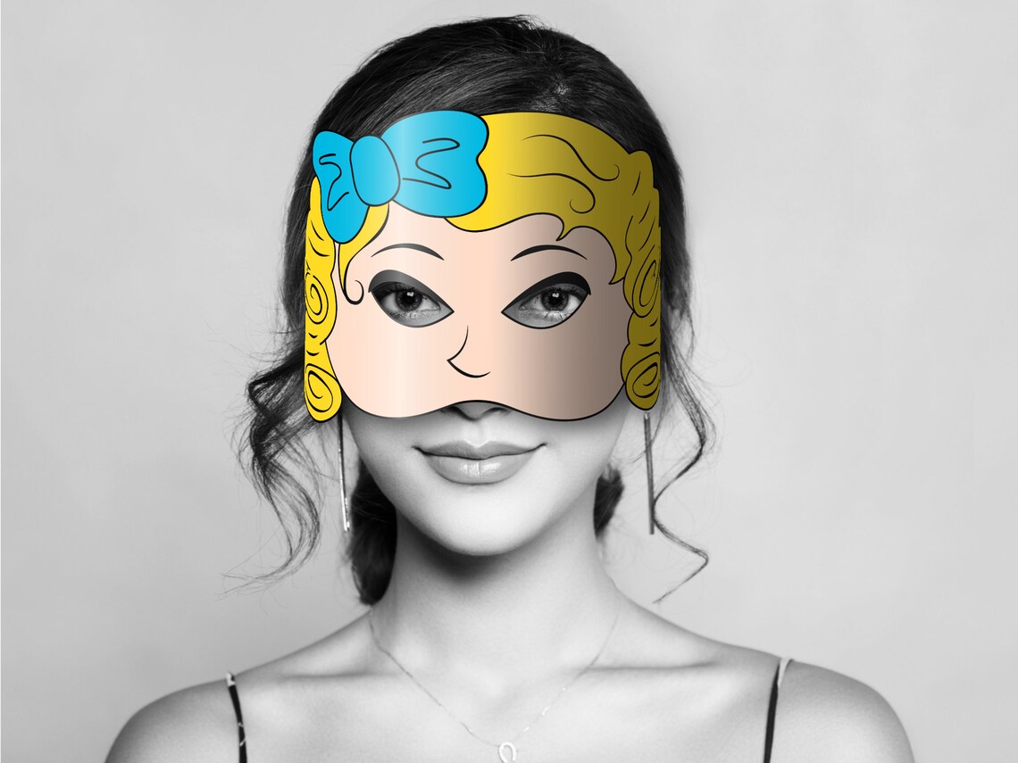 Goldilocks Masks Printable Color Coloring goldilocks and - Etsy