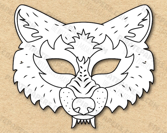 Little Red Riding Hood Printable Coloring Masks, Little Red, Wolf Mask ...