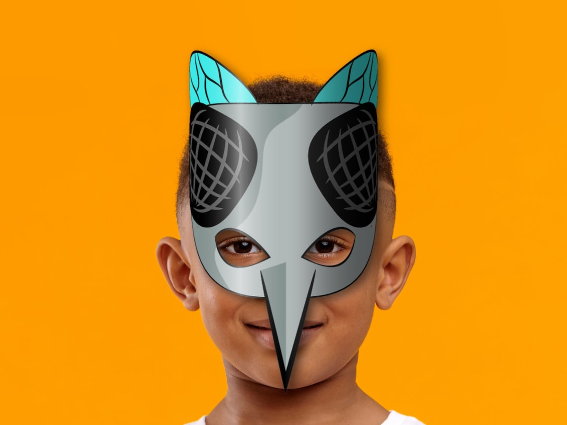 Mosquito Mask Printable, Paper DIY for Kids and Adults. PDF Template ...