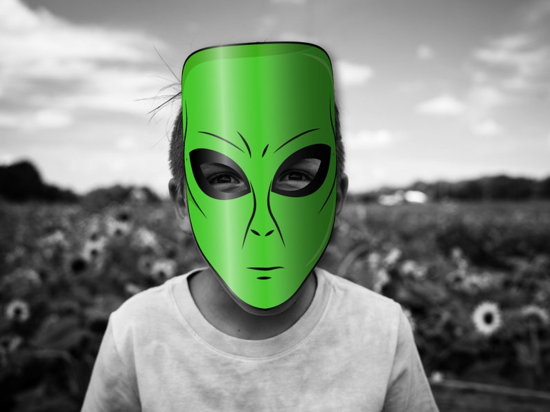 Alien Mask Printable Paper DIY for Kids and Adults. PDF - Etsy