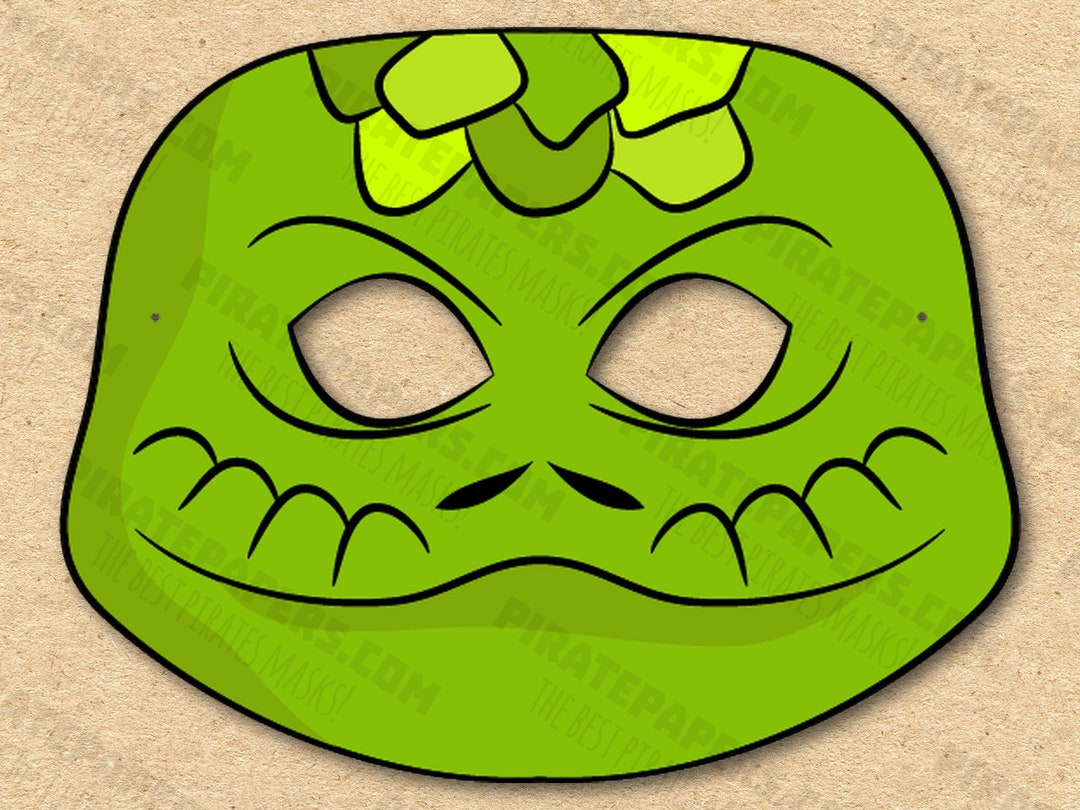 Lizard Mask Printable, Paper DIY for Kids and Adults. PDF Template ...