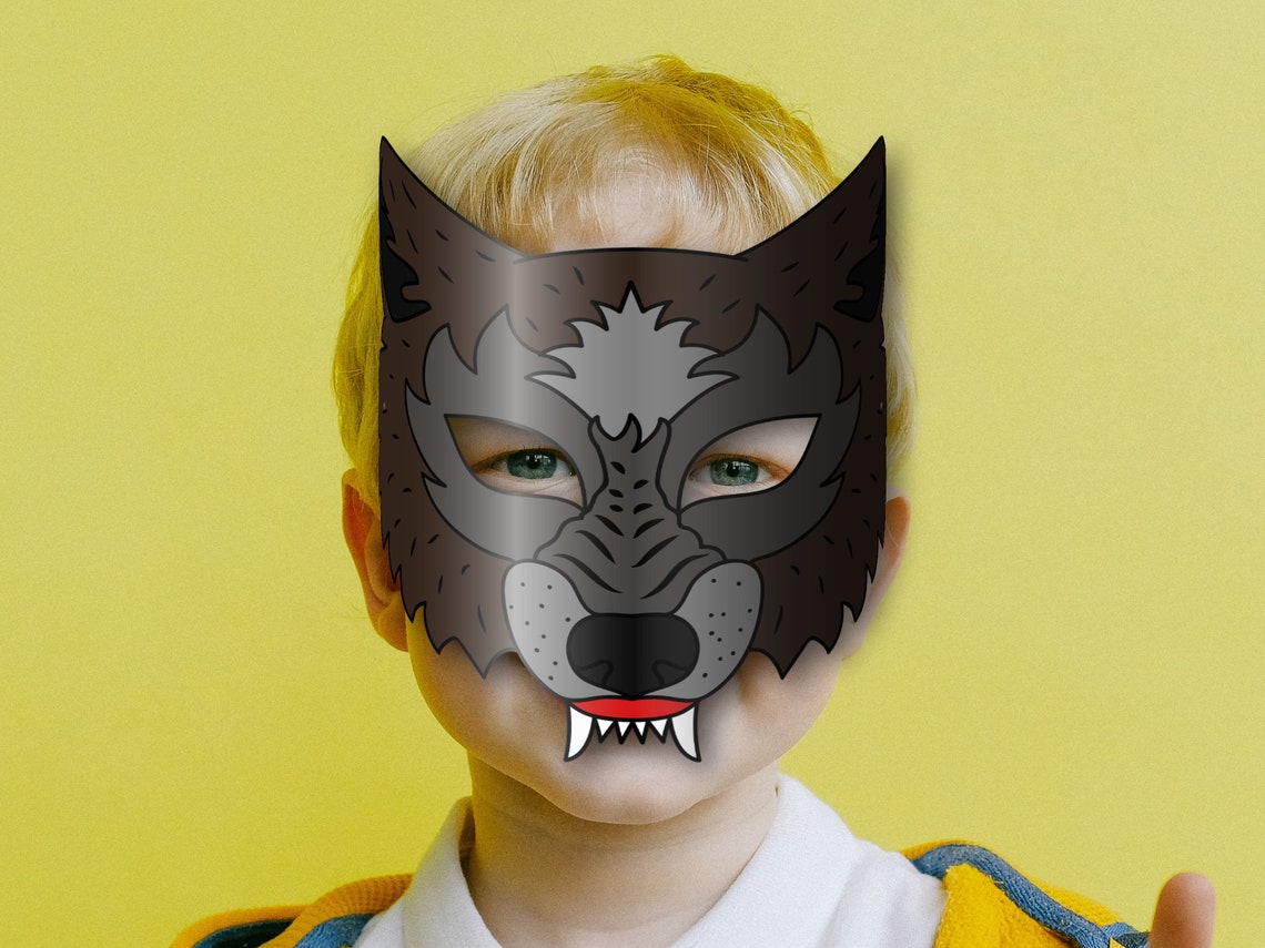 Little Red Riding Hood Masks Printable, Mother, Grandma, Big Bad Wolf ...