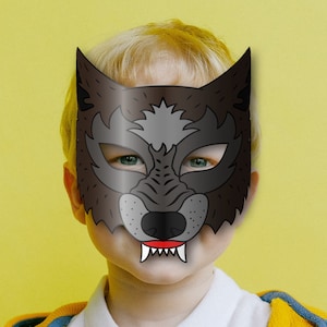 Little Red Riding Hood Masks Printable, Mother, Grandma, Big Bad Wolf ...